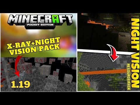 X - Ray Texture + Night Vision Pack for MCPE 1.19+ || How to download x ...