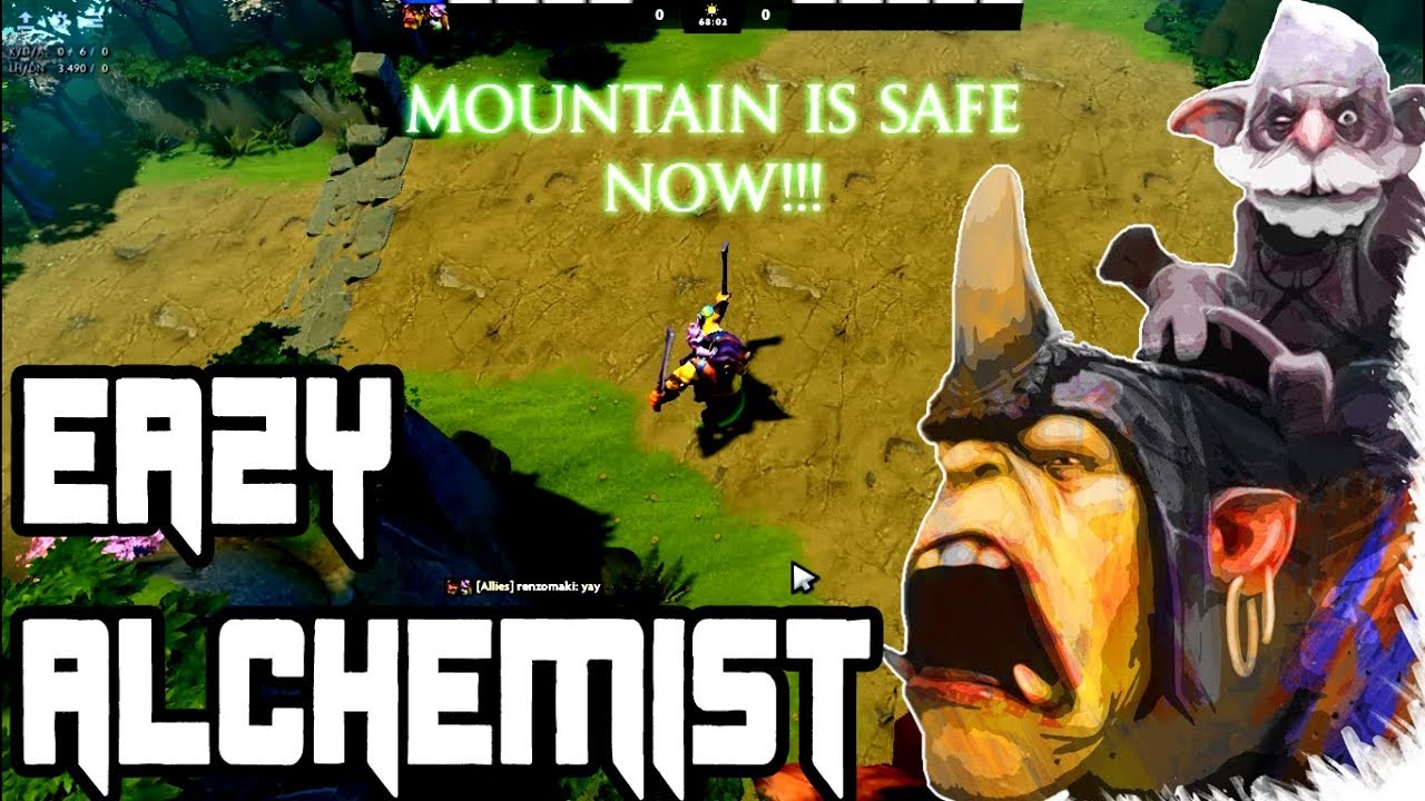 Dota Custom Game | Mountain Defense RAW Easy ALCHEMIST win - YouTube