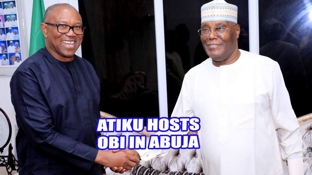 Obi in a Surprise Visit to Atiku in His Abuja Home - YouTube