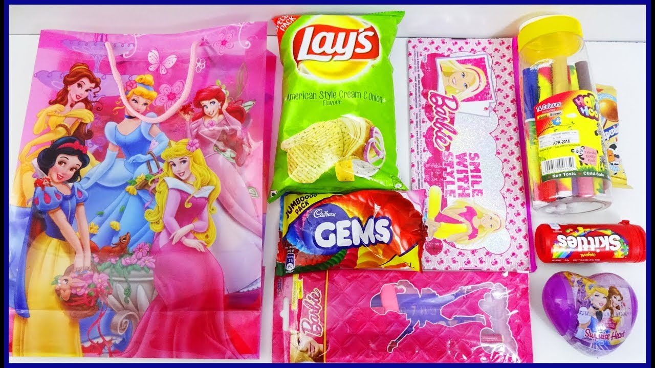 Lots Of Surprises Candies With Big Disney Princess Bag And Surprise Egg ...
