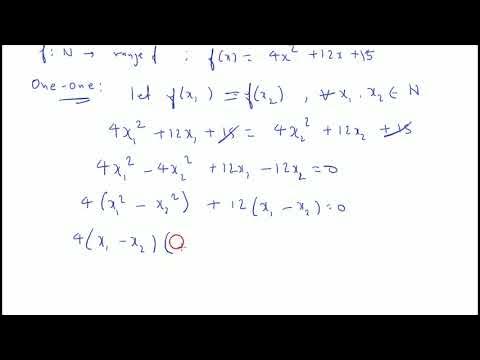 Let f:N→R be a function defined as f(x)=4x^2 +12x+15. Show that ƒ:N→ range ƒ is invertible. Find ...