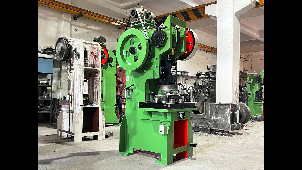 30 TON POWER PRESS MACHINE | CIRCLE CUTTING - YouTube