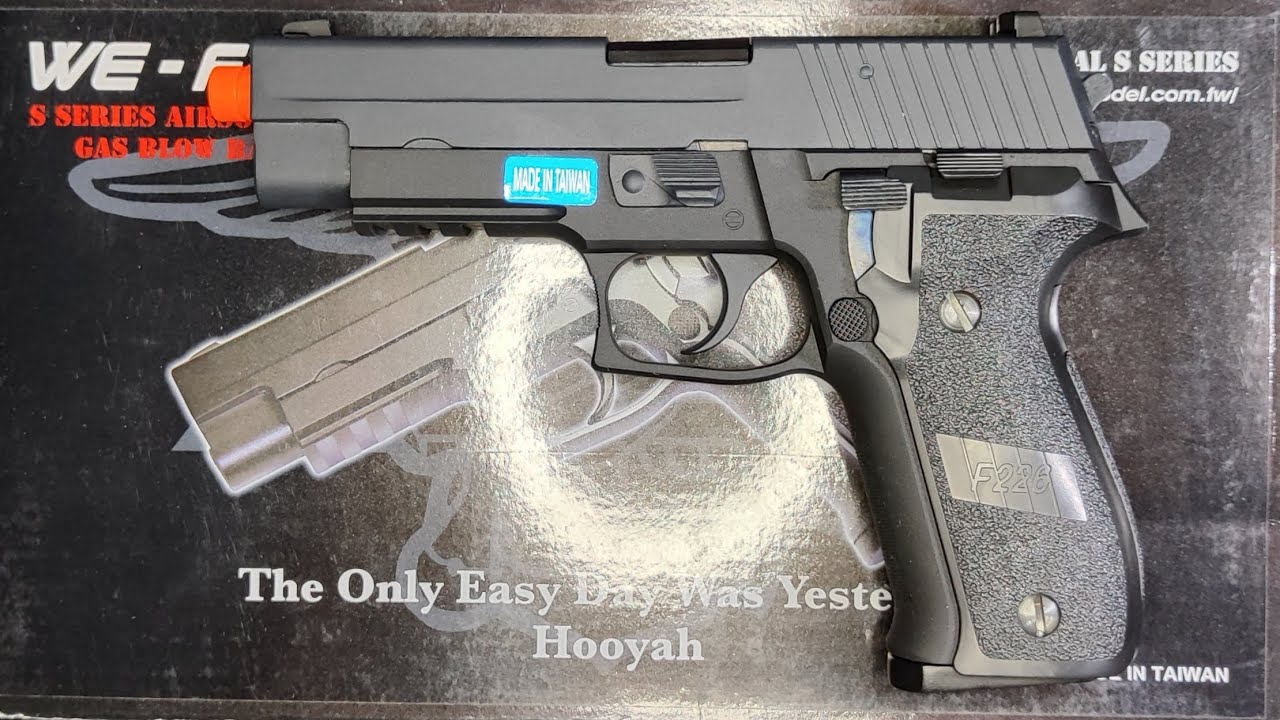 WE SIG SAUER P226 AIRSOFT GBB - YouTube