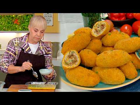 BOMBAS DE PAPA RELLENAS DE CARNE: Una receta ideal para la picada del Mundial, con Claudia Villafañe
