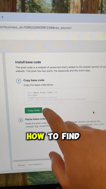 How To Find Meta Pixel Base Code #metapixel #facebookpixel #basecode - YouTube