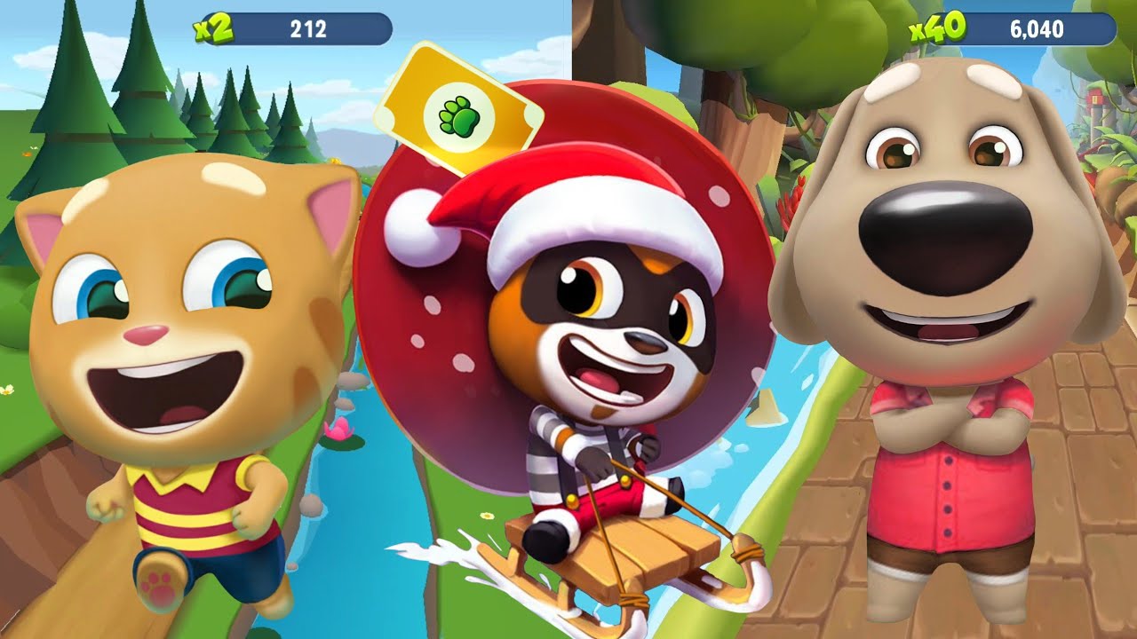 Talking Tom Gold Run - Talking Ben vs Talking Ginger in Wildlife Run ...