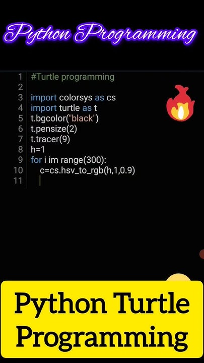 Turtle Python 🐢 Python Turtle Programming 🤩 Python Shortsfeed