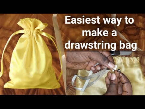 How to make a drawstring bag. A better way to package products. - YouTube