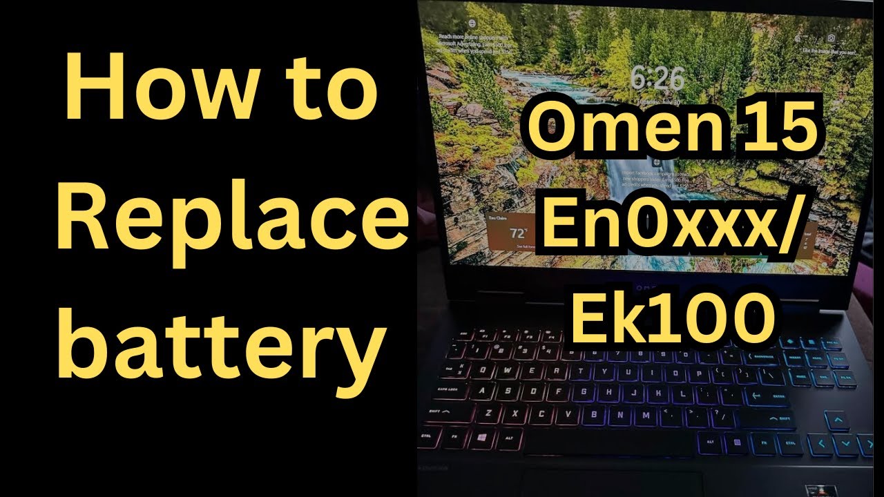 How to replace battery of Omen 15 en0xxx/ek100xx gaming laptop || tutorial - YouTube