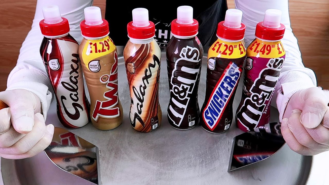 Snickers Bounty Mars & Galaxy chocolate drink ice cream rolls street ...