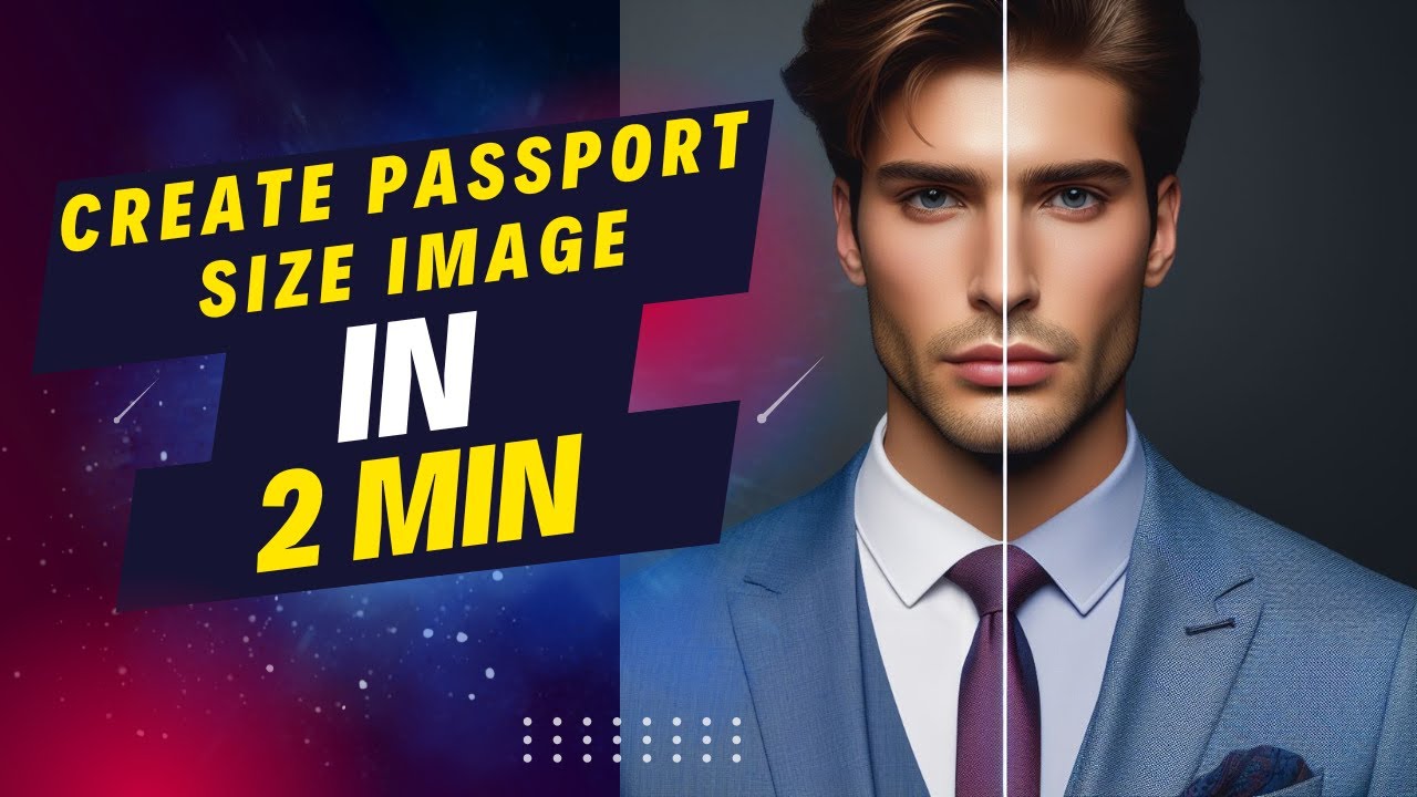 How to Create Passport Size Photo Fast |Create Passport Size Photo in 2 ...