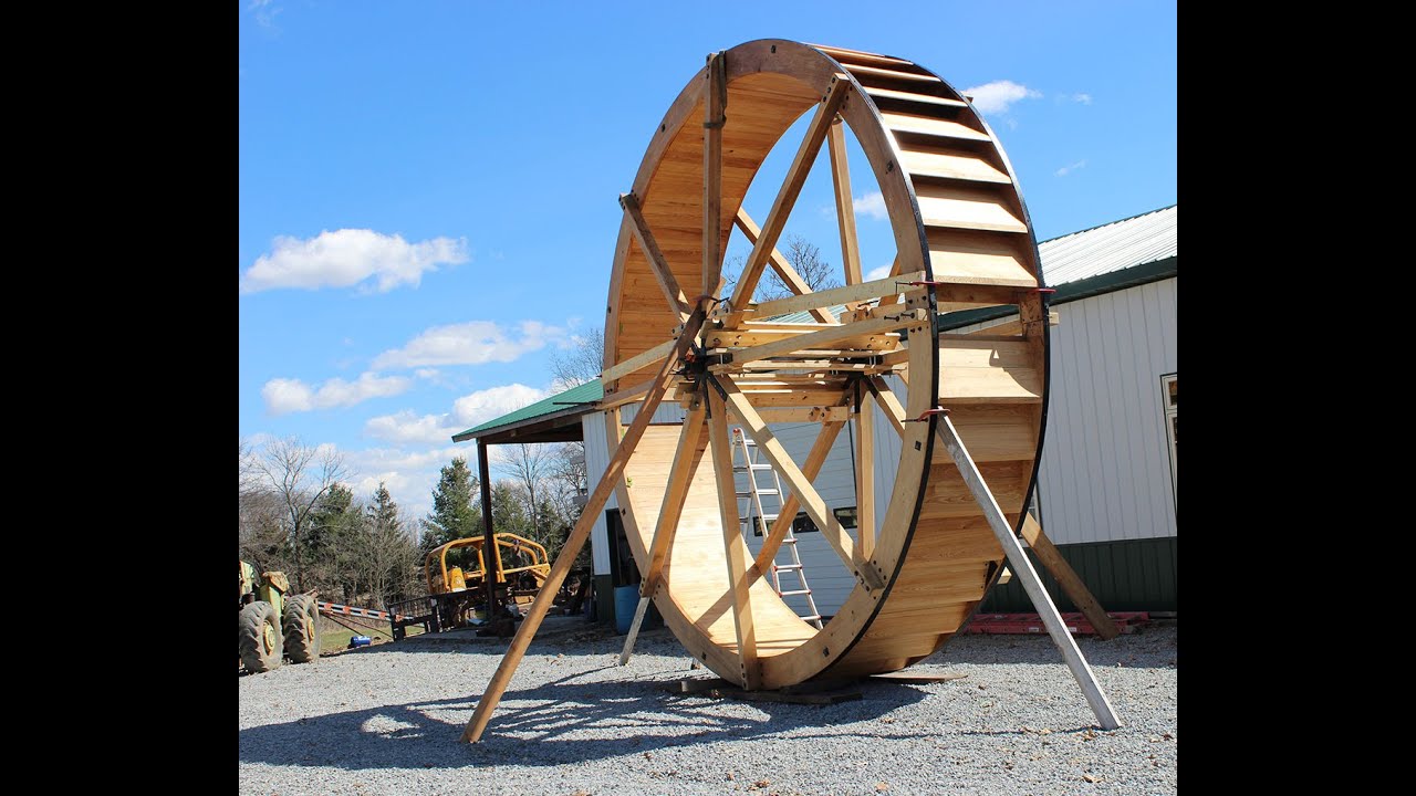 The Creation of One of the Largest Wooden Waterwheels in the USA - YouTube