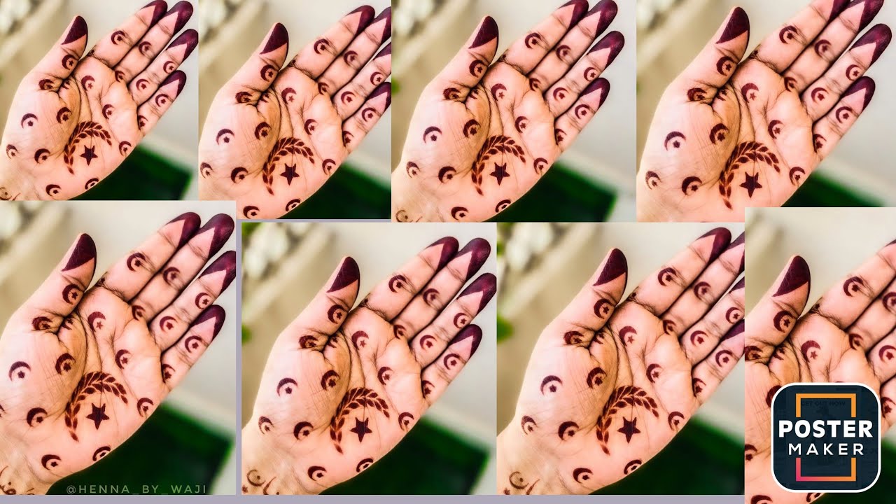 Beautiful Chand Wali mehndi design | Moon/chand mehndi design | Chand ...