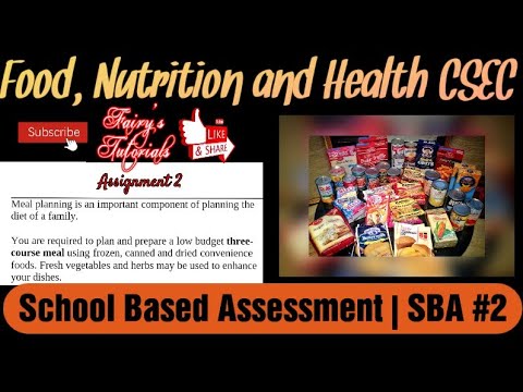Food, Nutrition and Health CSEC | SBA # 2 | Selecting Appropriate ...