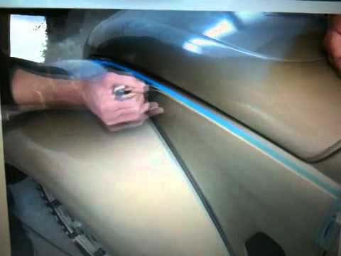 Neil Melliard panel lining a race bug - YouTube