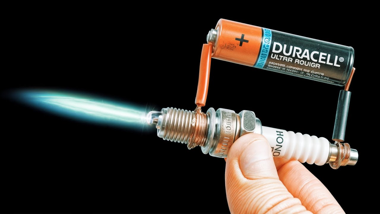 This genius young man makes an amazing welding machine from a battery ...
