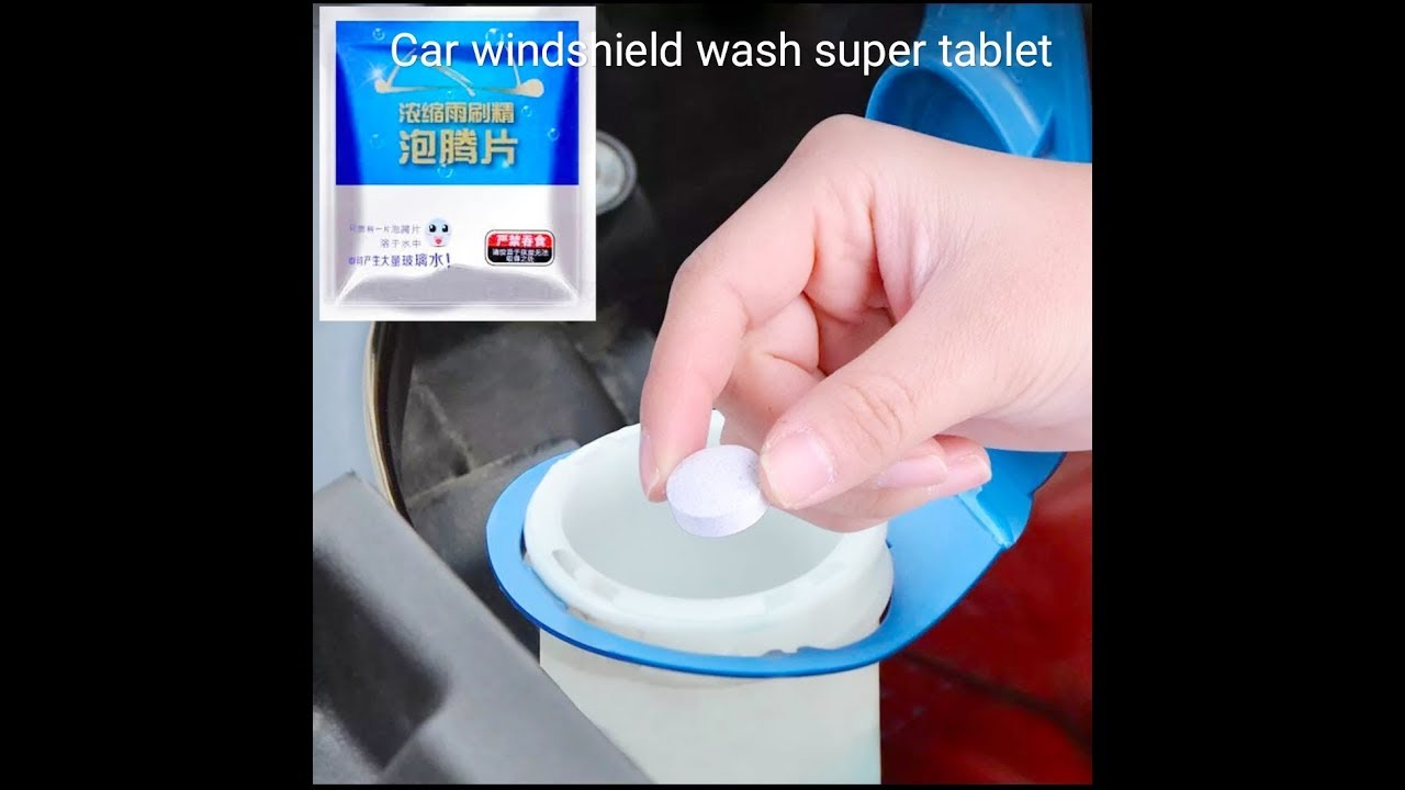 Car Windshield Glass Wash Cleaning Concentrated Tablets - YouTube