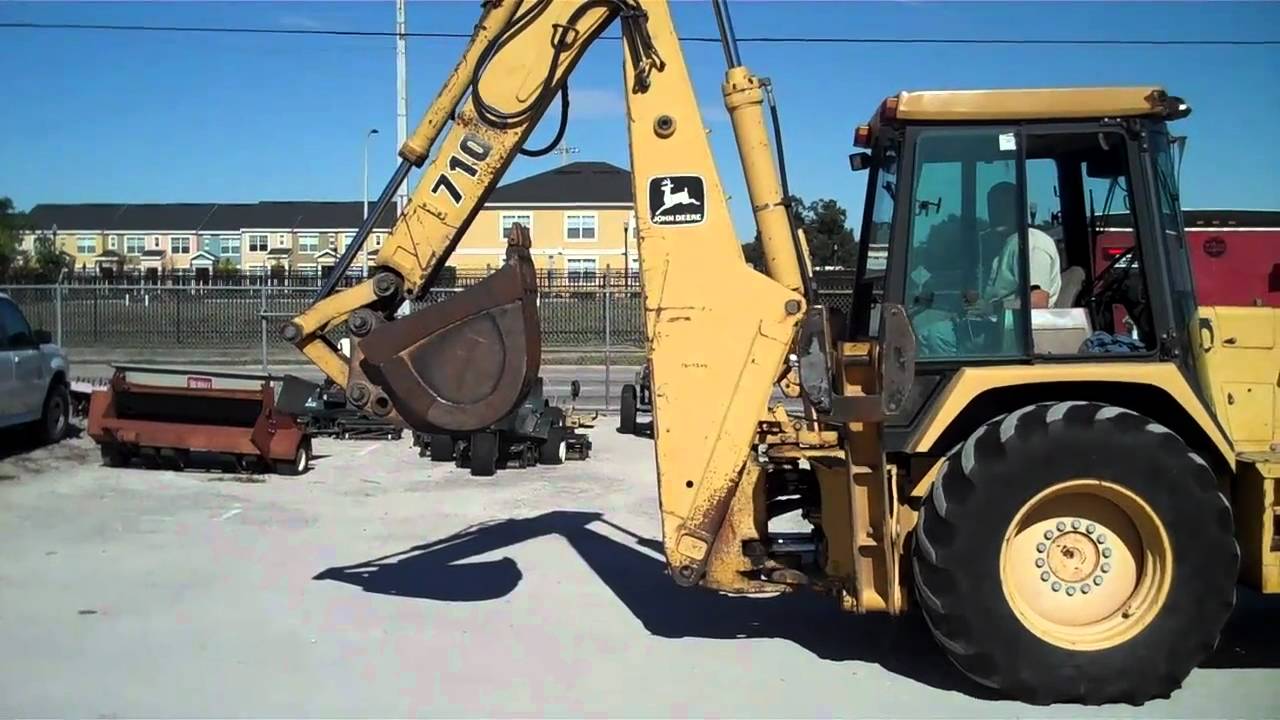 1996 John Deere 710D Backhoe & Loader - YouTube