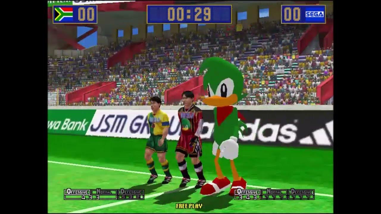 VIRTUA STRIKER 2 version 99 SEGA - 1999 arcade retrogame longplay . South Africa walkthrough ...