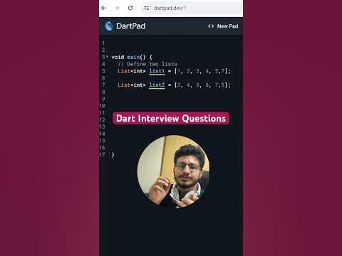 Dart Interview questions- Find common elements from two list #dart #flutter - YouTube