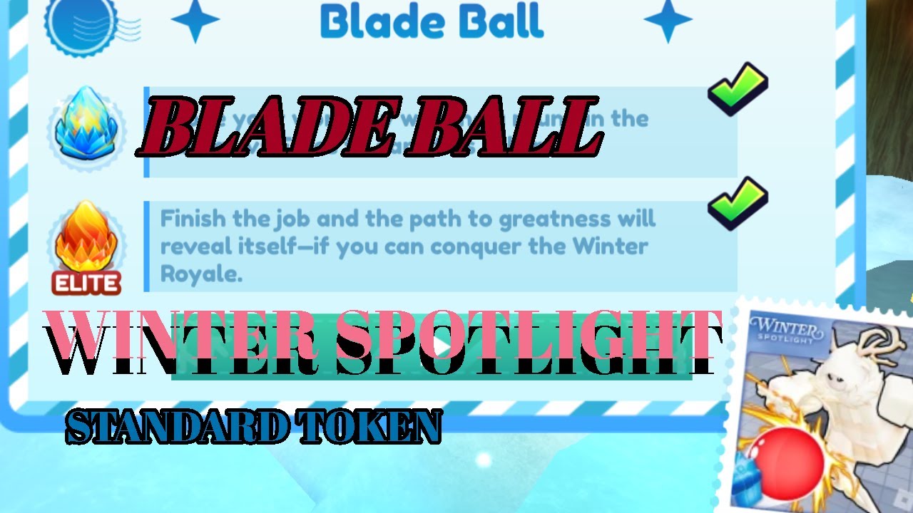 How to get the STANDARD TOKEN in Blade Ball : Winter Spotlight! (Roblox ...