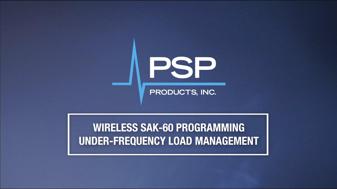 SAK 60 Under Frequency Load Management Programming - YouTube