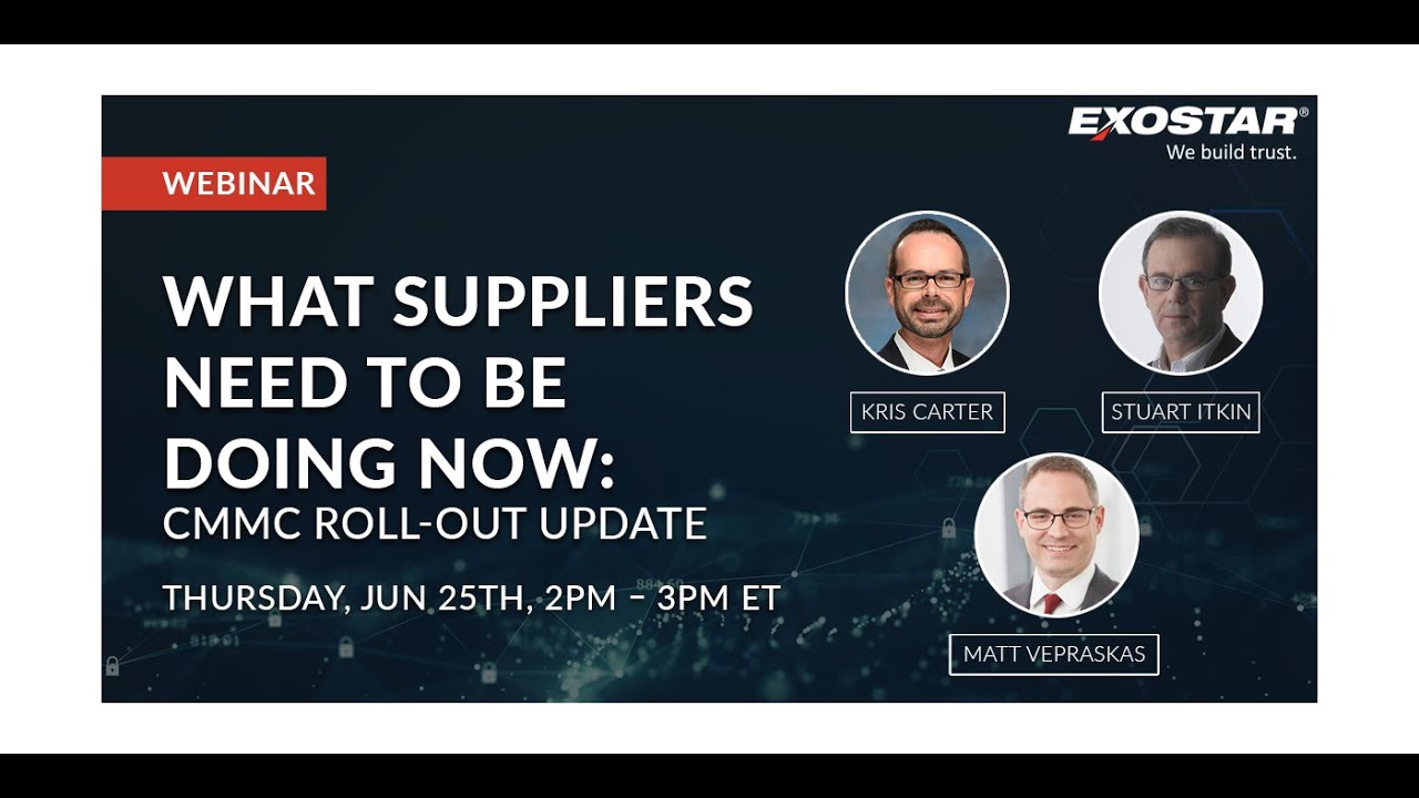 What Suppliers Need to be Doing Now: CMMC Roll-out Update - YouTube