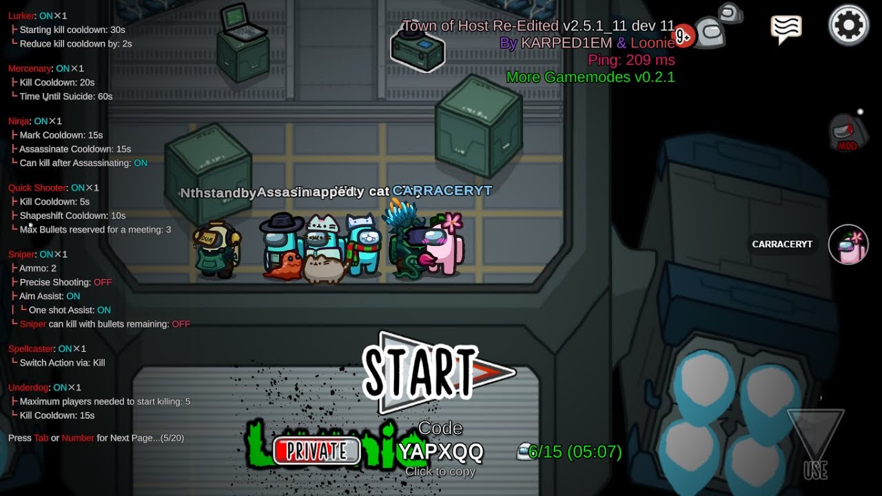 Among us modded TOHE live with viewers! #71 - YouTube