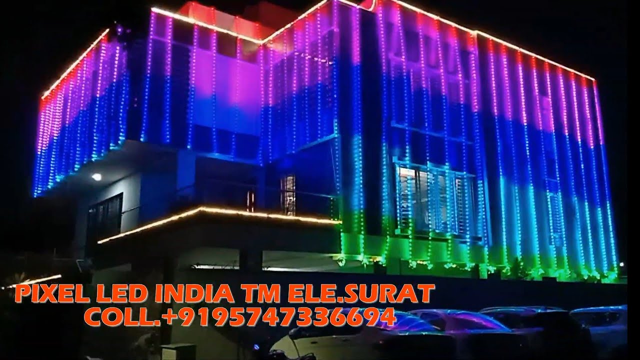Pixel led In building decoration #swf #design #pixelledindia - YouTube