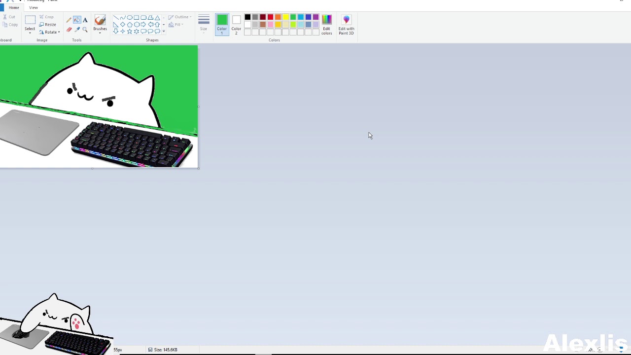 how to have no background at the bongo cat - YouTube