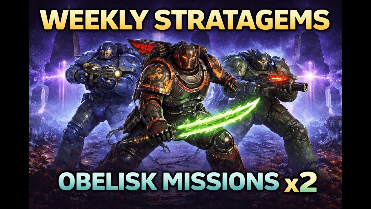 🔴 Weekly Stratagems | Obelisk Missions x2 | Space Marine 2 - YouTube