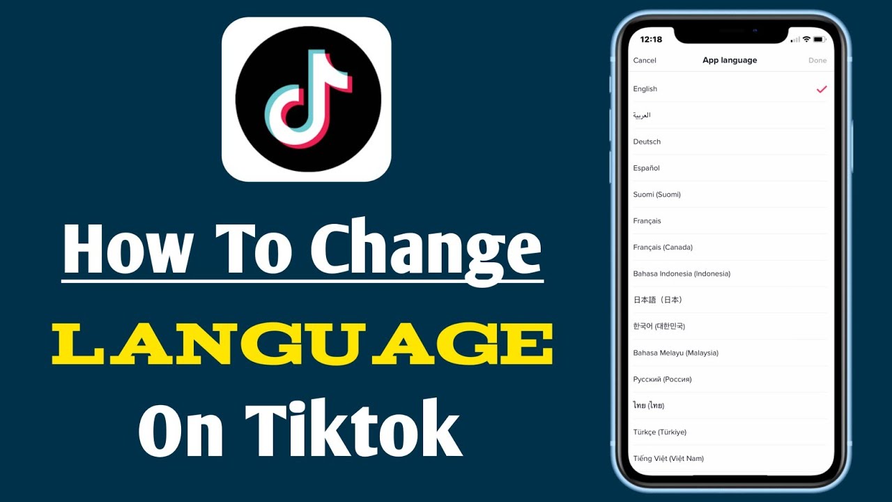 How to Change Language in Tik Tok || Change TikTok App Language - YouTube