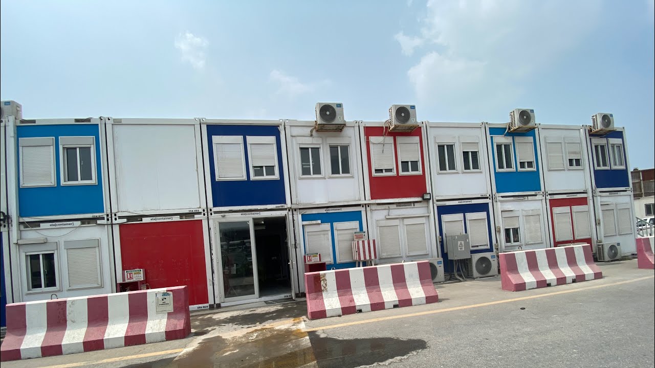 BESIX SITE office container project - YouTube