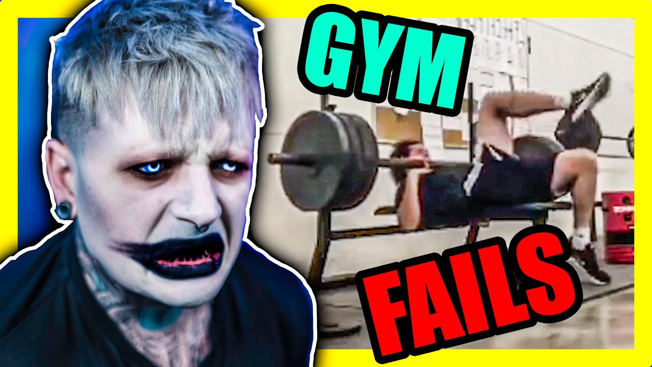 GOTH REACTS TO GYM FAILS AGAIN - YouTube