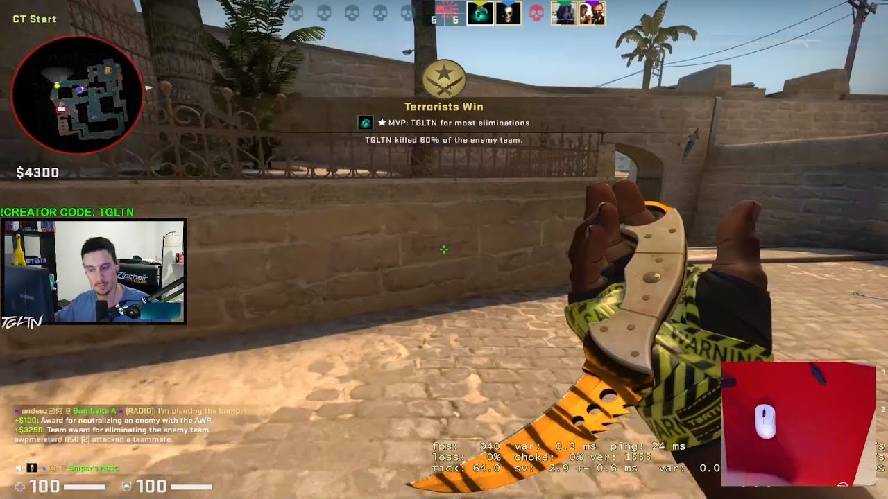 TGLTN gets his first rank in CS:GO live on stream - YouTube