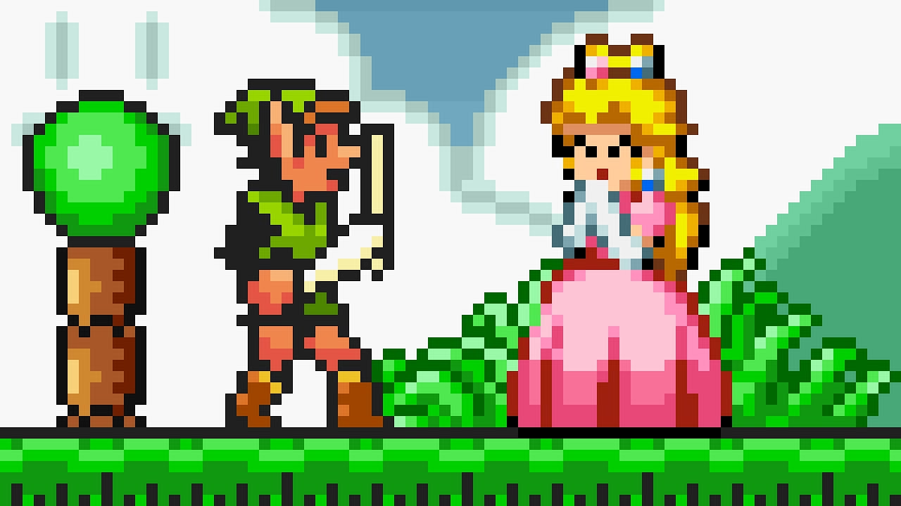 Link in Super Mario Bros. 1 (Sonic Boll 2.0). ᴴᴰ - YouTube