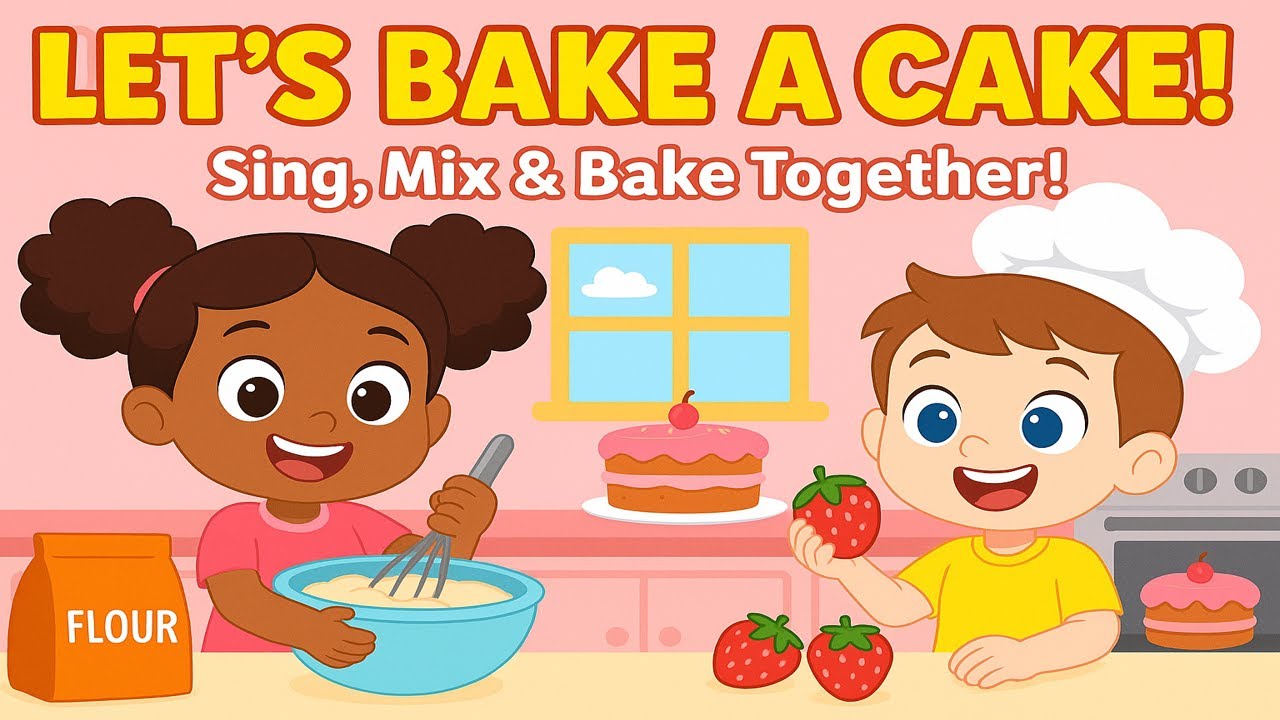 🎂 Let’s Bake a Cake Song for Kids | Fun Cooking & Counting Song 🍓 ...