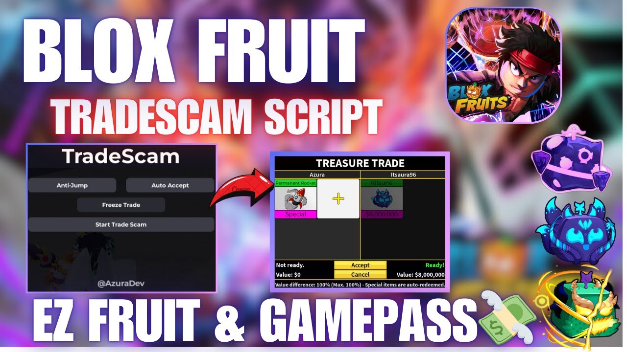 [☄️⭐GRAVITY] BEST Blox Fruits Trade Scam Script || NO KEY || WORK DELTA ...