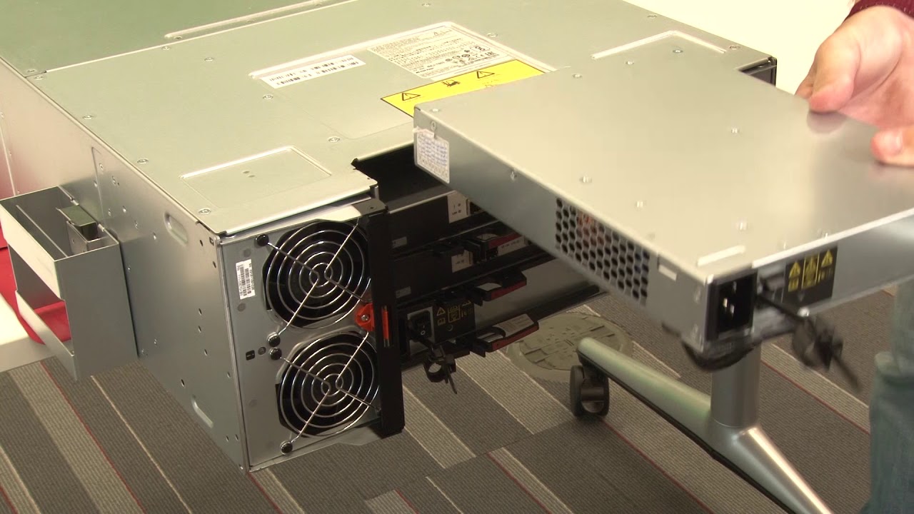 Lenovo ThinkSystem DM600S installing a power module - YouTube