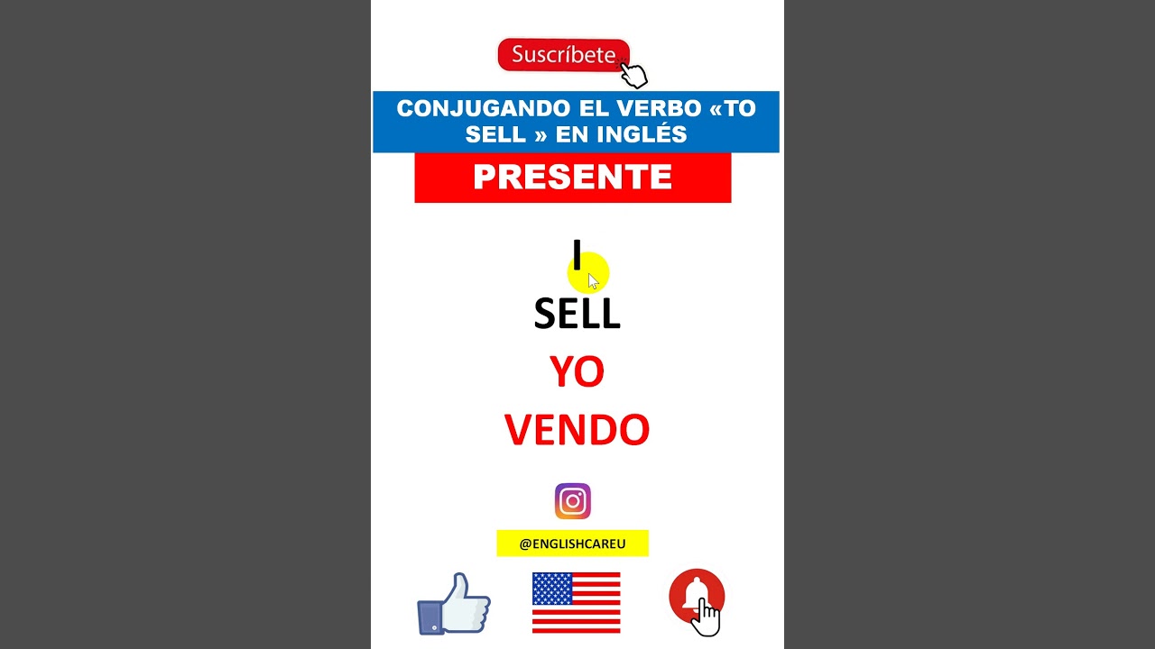 conjugando el verbo TO SELL en presente simple en ingles #shorts - YouTube