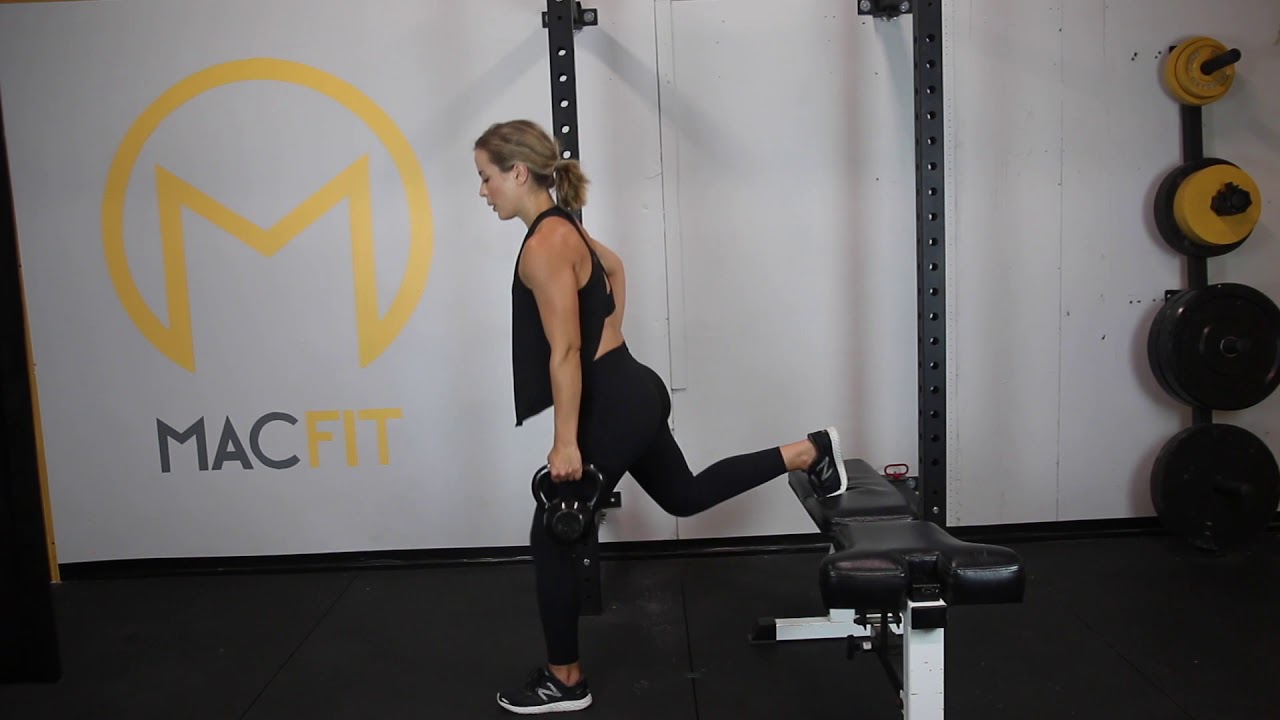 KB Split Squats - YouTube