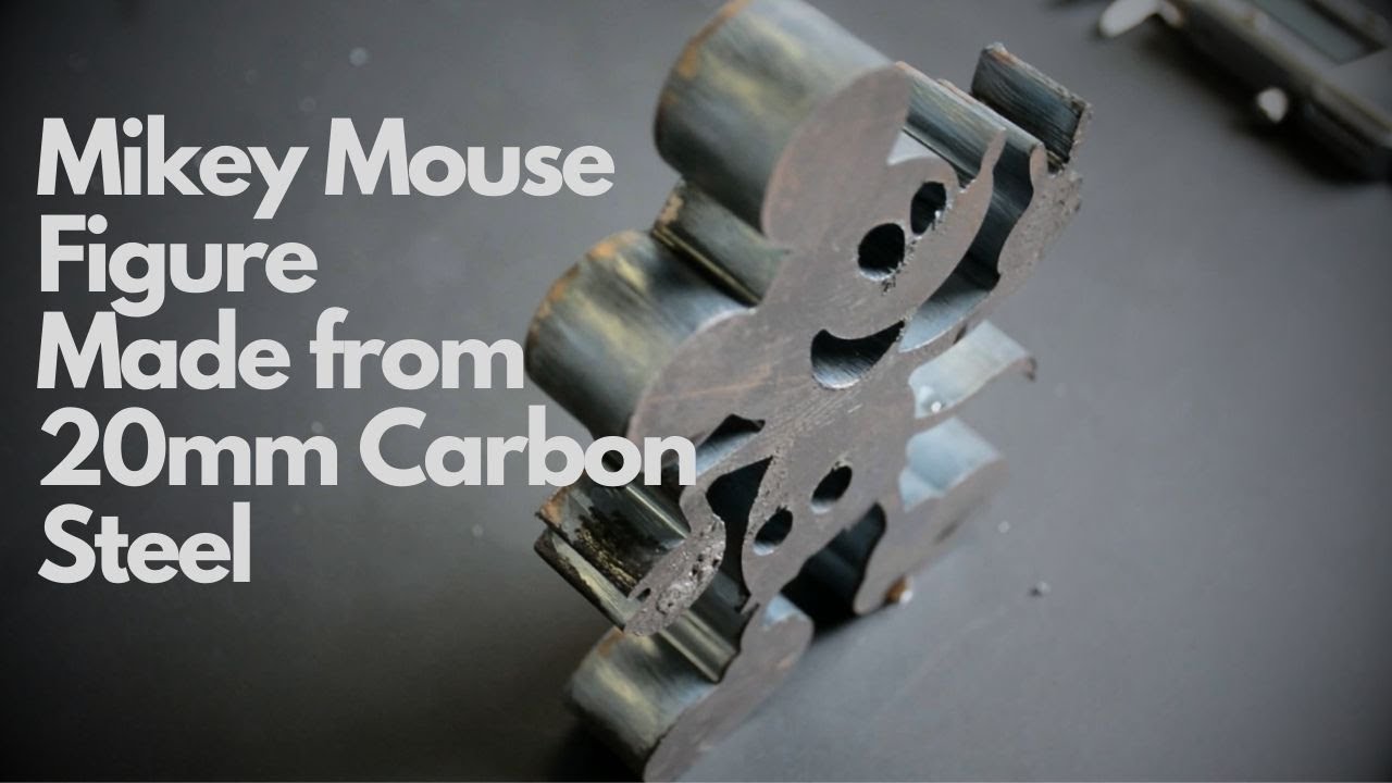 Fiber Laser Cutting Carbon Steel 20mm Plate to Mickey - YouTube