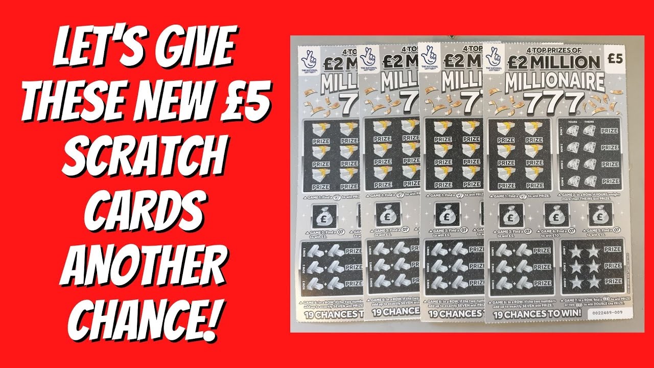 I try the New £5 Lottery Scratch Cards again. £20 of Millionaire 777 ...