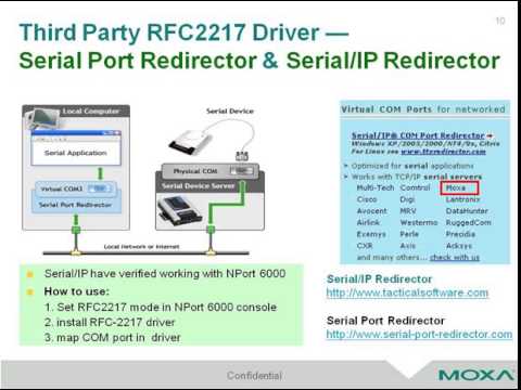 28 Nport RFC2217 mode - YouTube