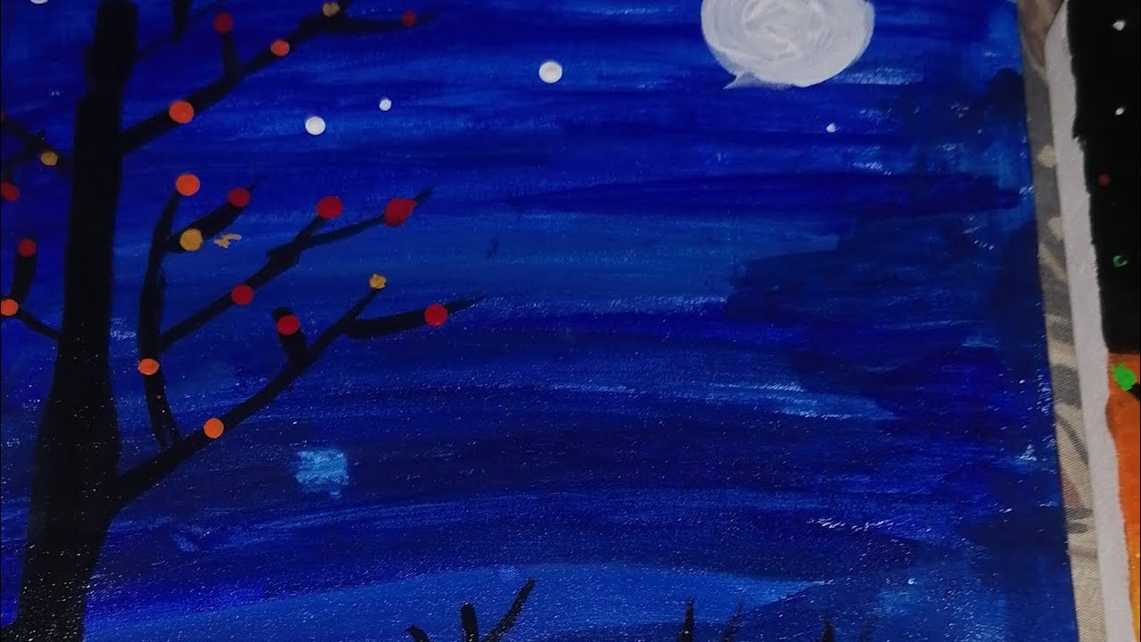 canvas painting first time with art and crafts - YouTube
