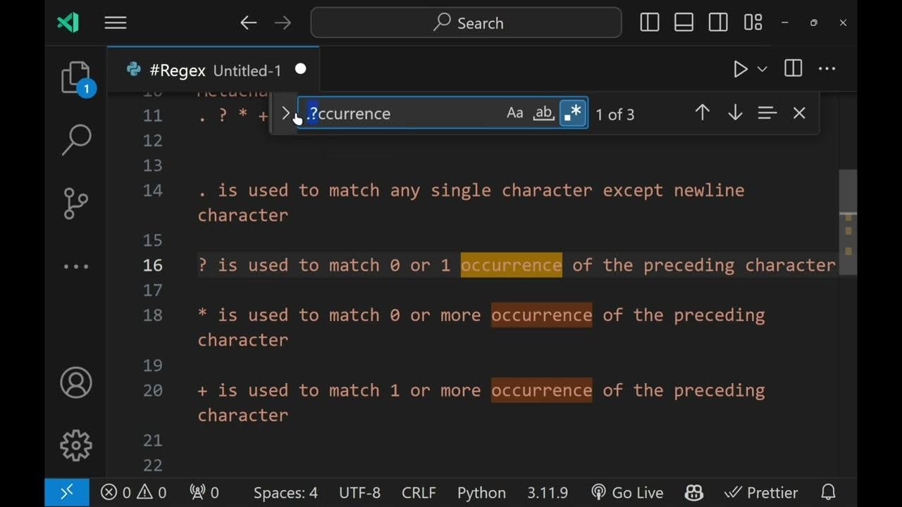 Regular Expression Complete Explaination for all Metacharacters - YouTube