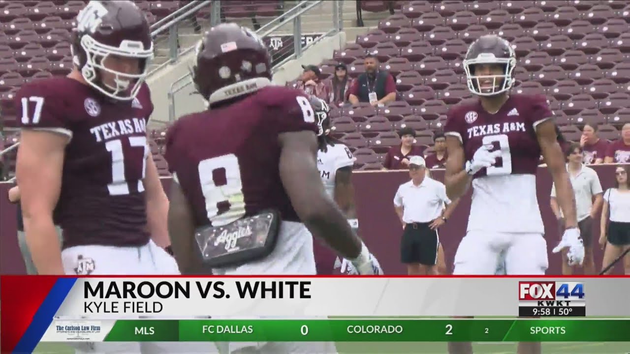 Maroon comes out on top in Maroon & White game - YouTube