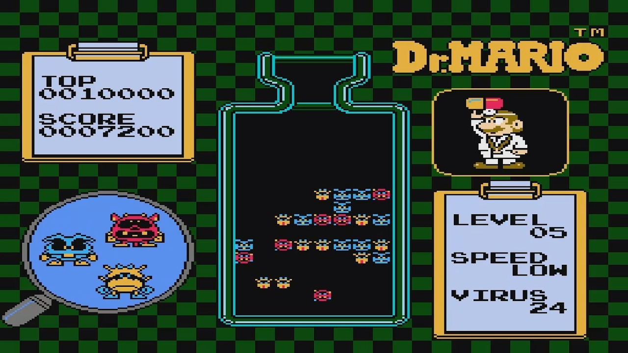 Dr. Mario Virus Level 1-5 Nintendo NES Video Game - YouTube