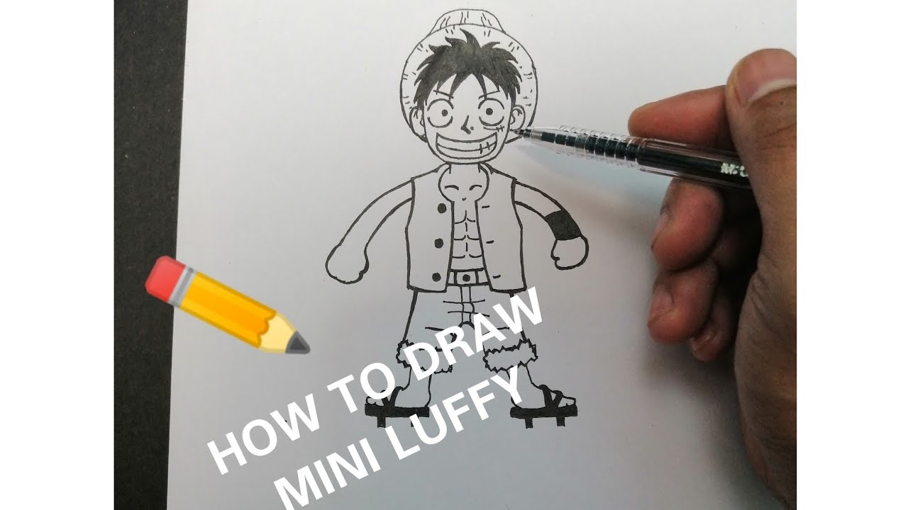 HOW TO DRAW MINI LUFFY ️ - YouTube