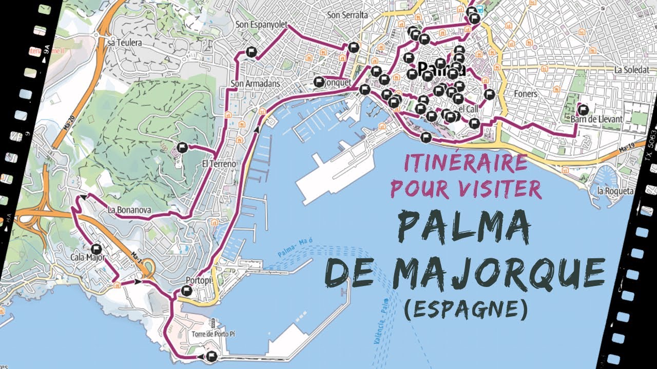 Un itinéraire complet et numéroté pour visiter entièrement la ville de ...